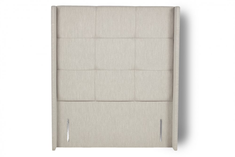 Rowan Tall Contemporary Winged Headboard - Sleek Upholstery – British ...